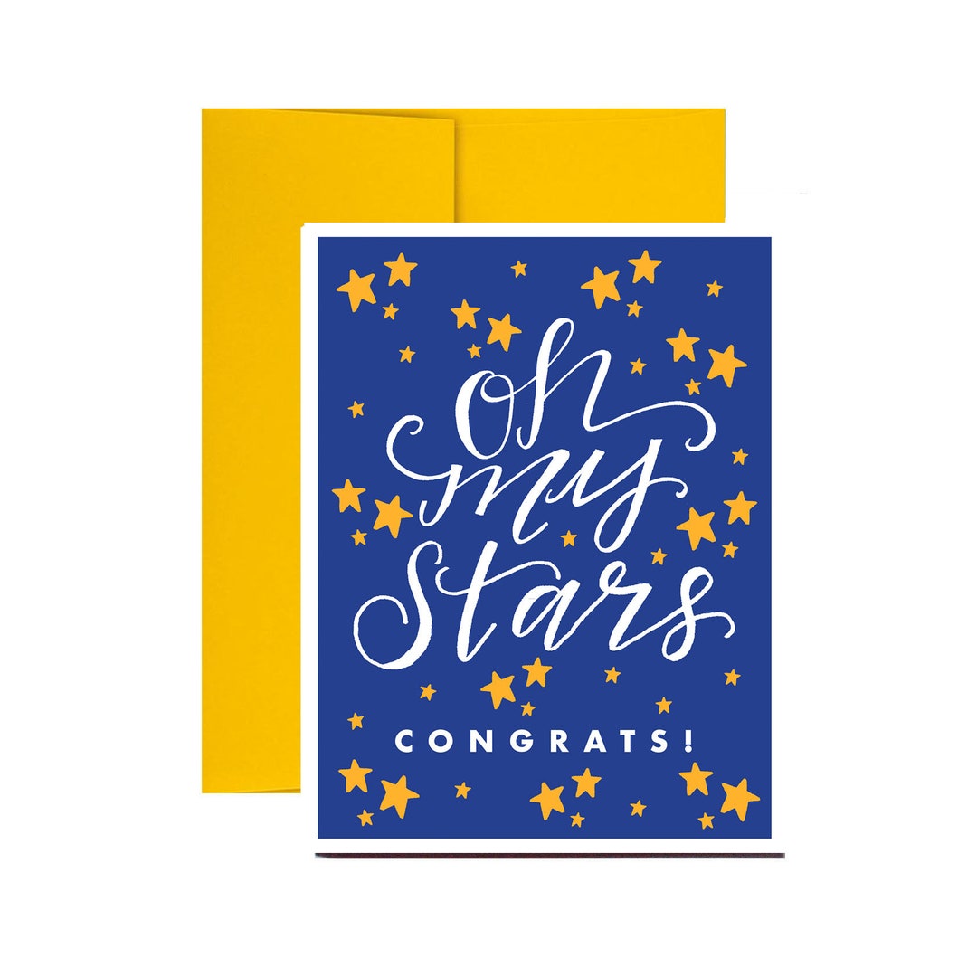 Oh My Stars Congrats Card - Etsy