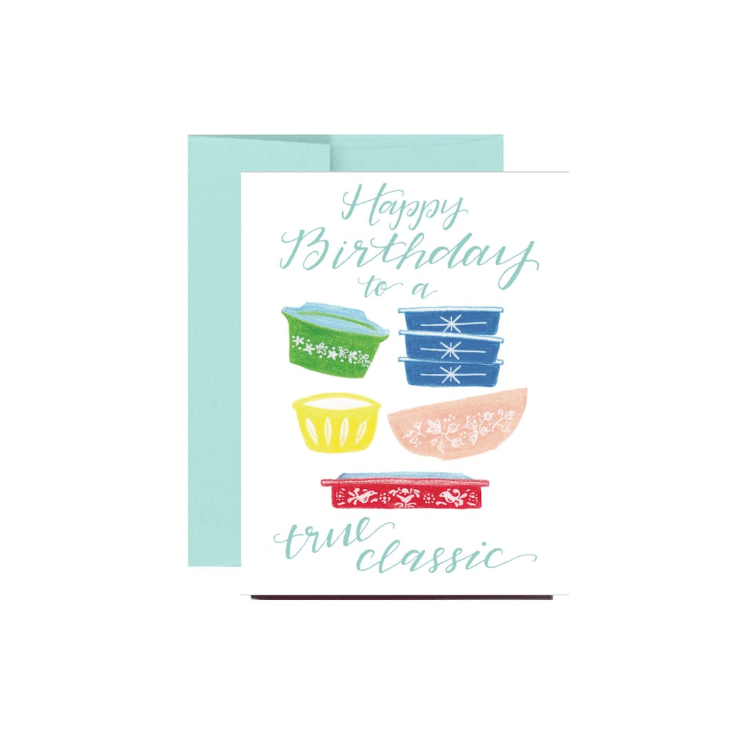 Happy Birthday to a True Classic Pyrex Card - Etsy