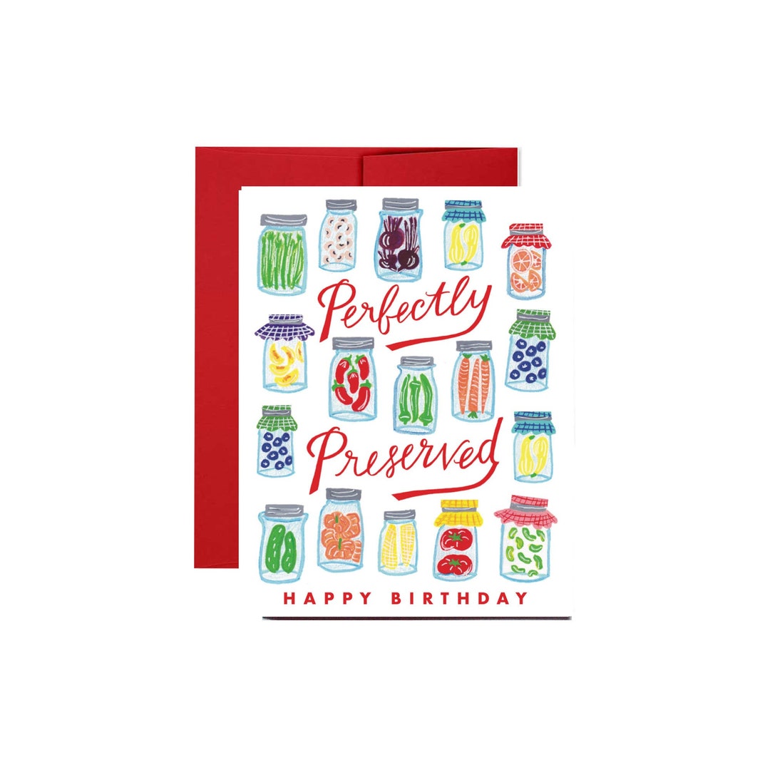 Perfectly Preserved Birthday Card, Canning, Ball Jar Card - Etsy