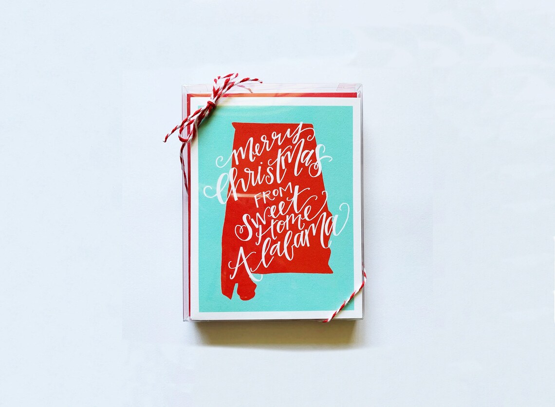 Merry Christmas From Sweet Home Alabama Christmas Card, Blank Inside ...