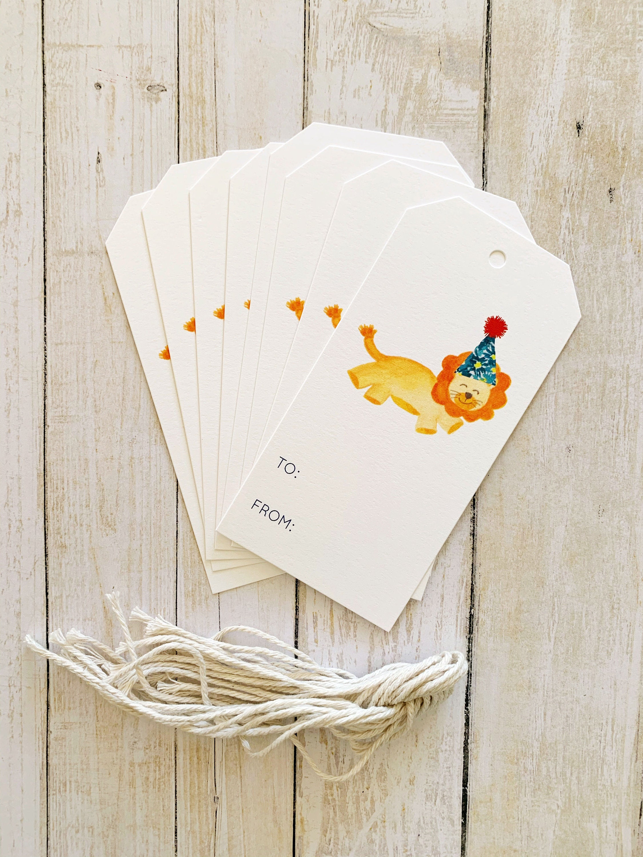 Party Lion Gift Tags - Etsy