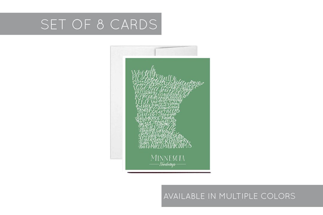 Minnesota Foodways Cards, Set of 8 - Etsy