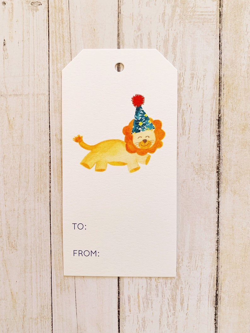 Party Lion Gift Tags - Etsy