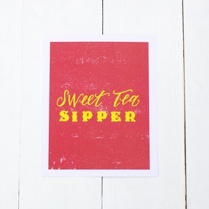 Sweet Tea Sipper, 8x10 Print - Etsy