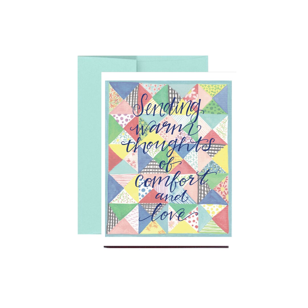 Sending Warm Thoughts Quilt Card - Etsy