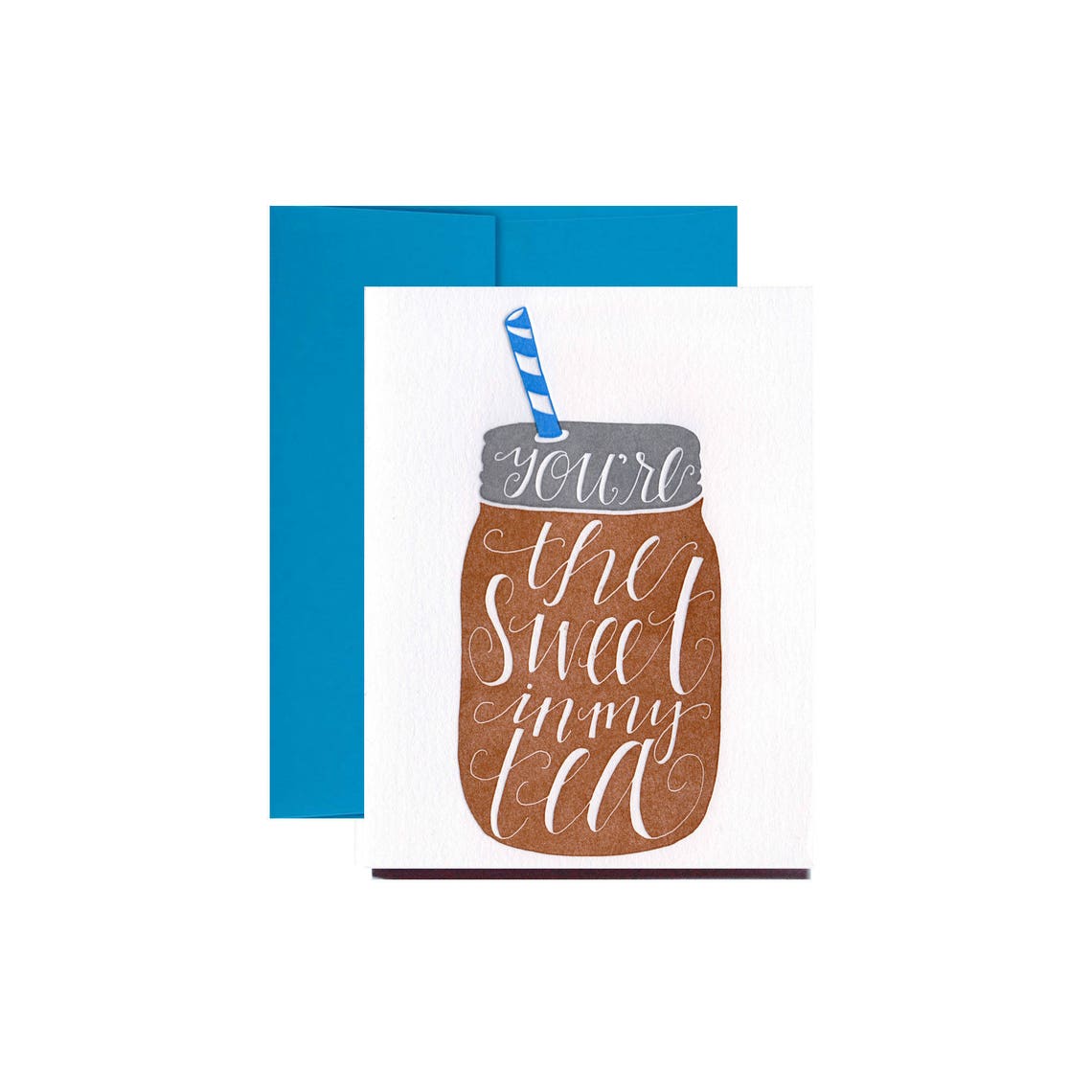 Letterpress You're the Sweet in My Tea, Southern Greeting Card - Etsy