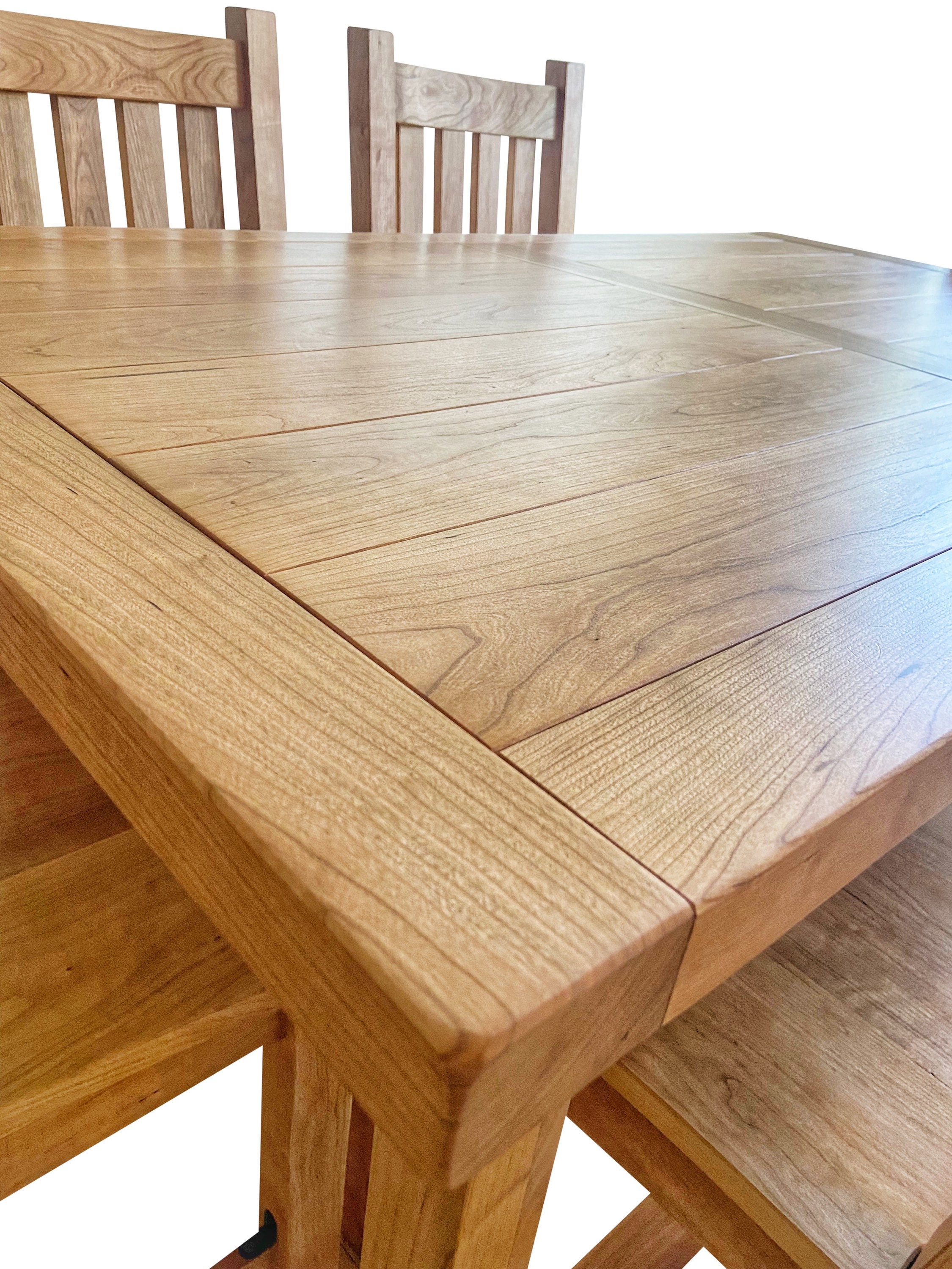 Cherry Wood Dining Table | Wooden Dining Table and Chairs Set ...