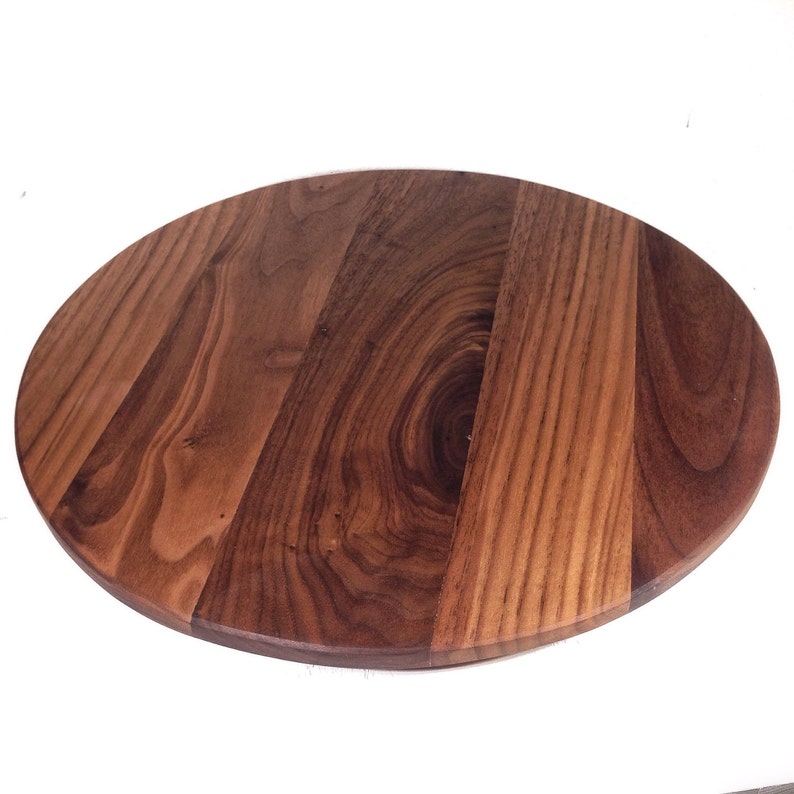 Circular Cutting Board Dark Walnut Butcher Block Round | Etsy