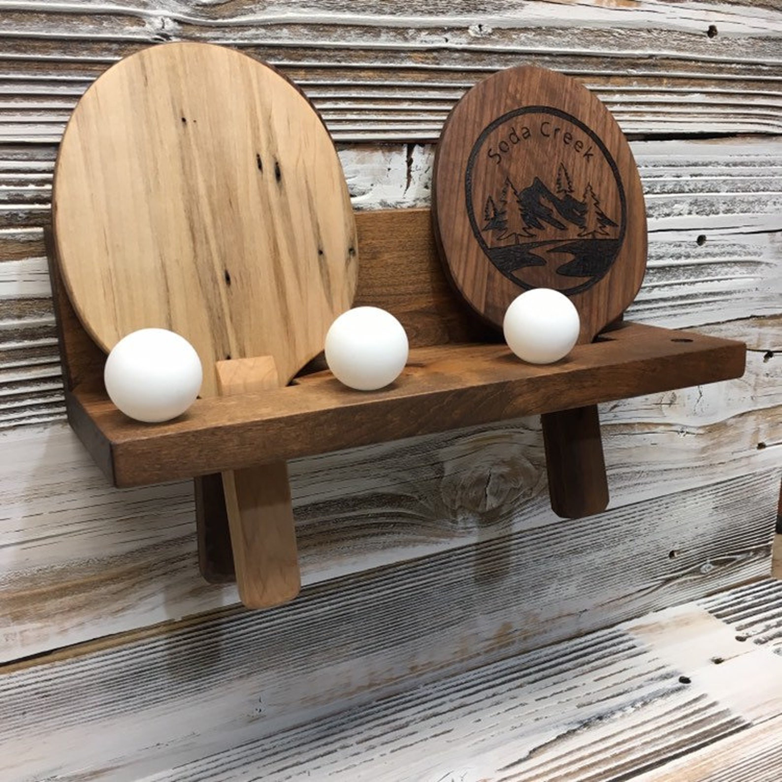 Ping Pong Paddle Holder Table Tennis Holder Solid Alder - Etsy