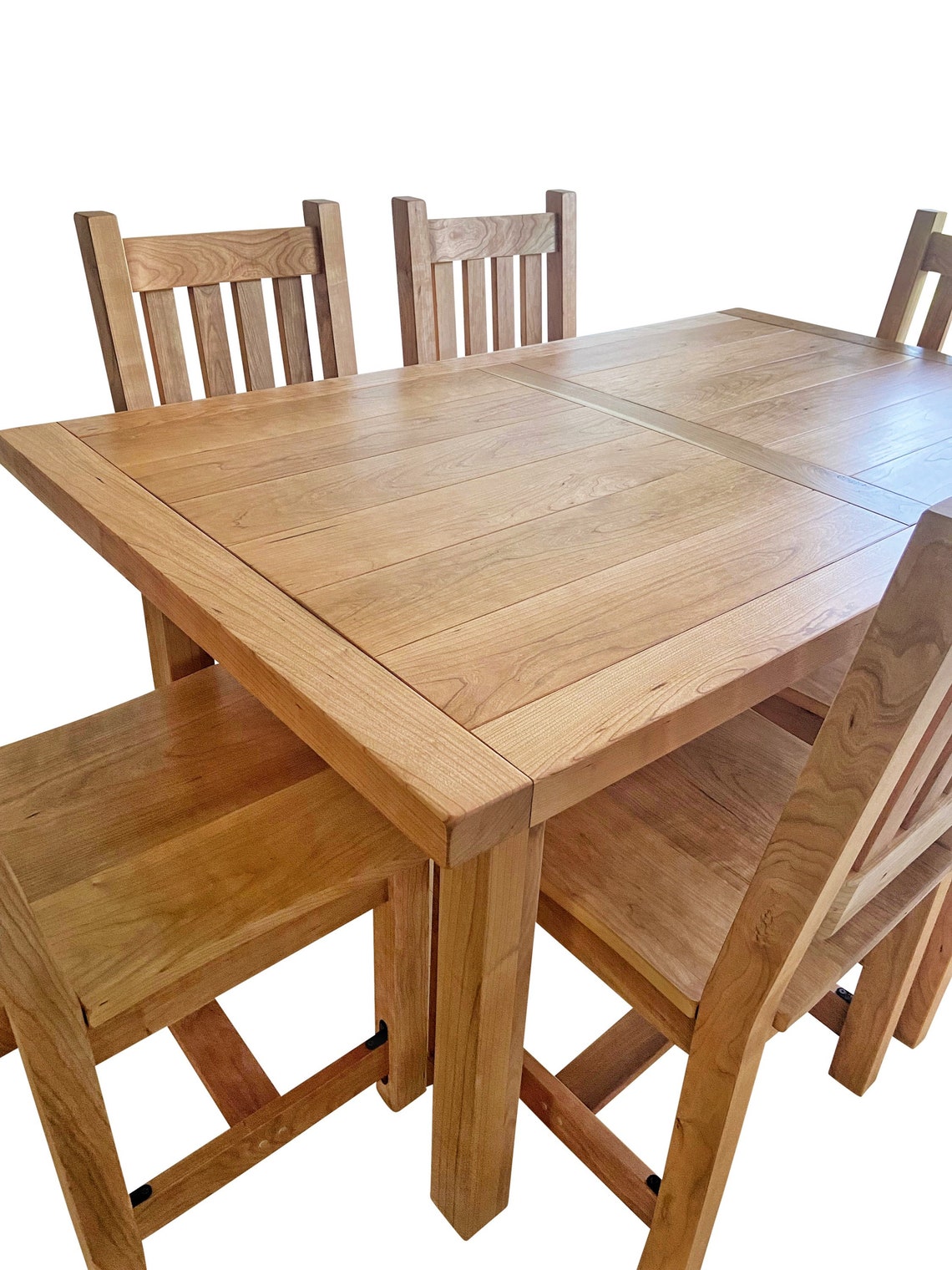 Cherry Wood Dining Table | Wooden Dining Table and Chairs Set ...