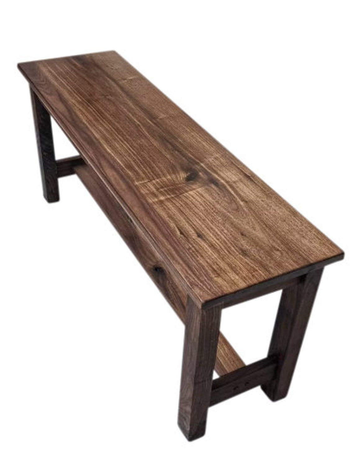 Walnut Bench for Table Dark Wood Bench Custom Walnut Bench - Etsy