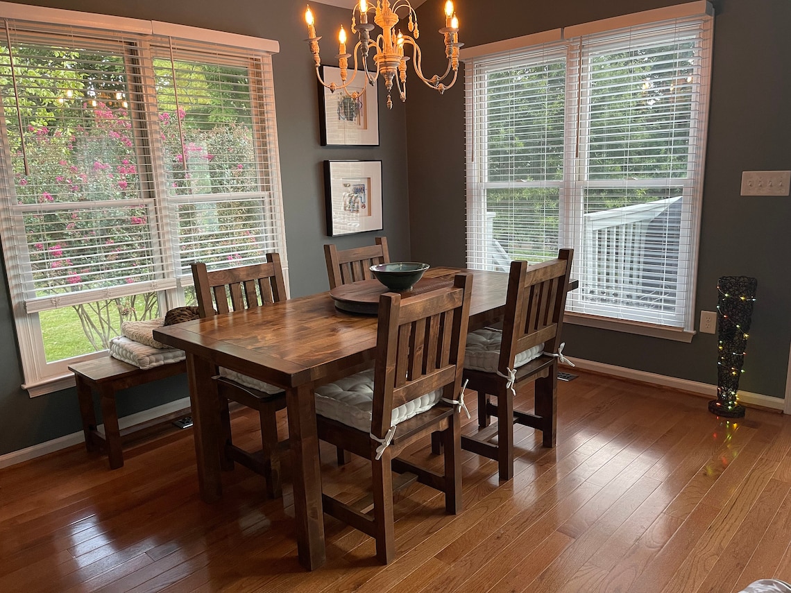 Dining Table Set Handmade - Alder Dining Table Set - Custom Dining ...