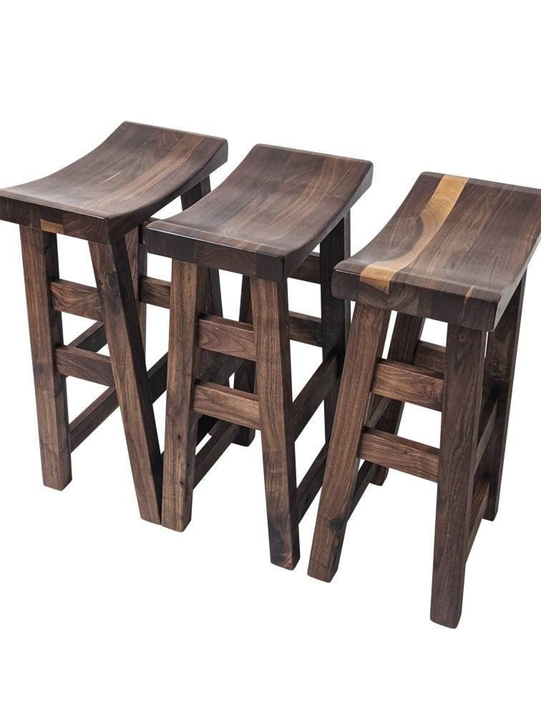 Walnut Bar Stools | Priced per Stool | Walnut Stools | Saddle Stools ...