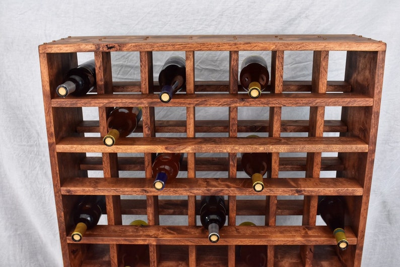 100 Bottle Wine Rack Made With Solid Alder Wood Handcrafted | Etsy