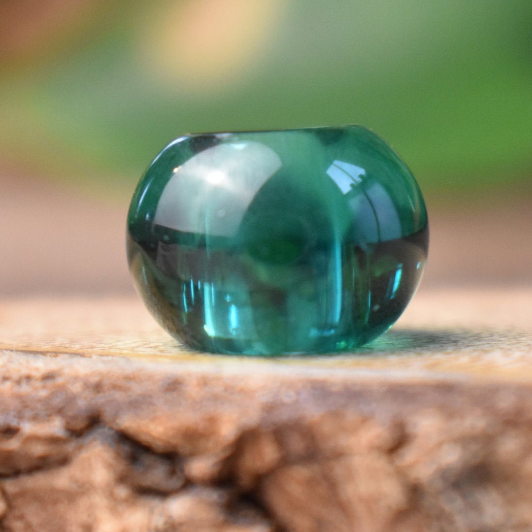 Teal Glass Rondell Dread Beads | 6mm | Dreadlock Accessory | Loc ...