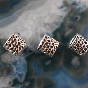 Beard Beads Set of 3 | Silver Cuff Beard Beads | 6mm Beard Beads ...