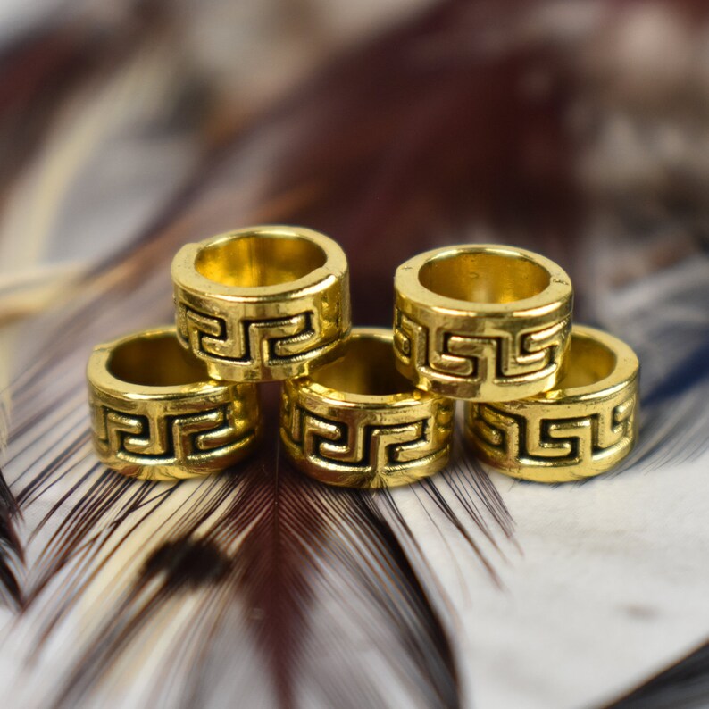 Beard Beads Set of 5 Copper Cuff Beard Beads 6mm Beard | Etsy