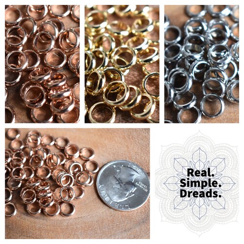 Set of 10 Stainless Steel Dread Rings Dreadlock Beads 5mm Hole | Etsy