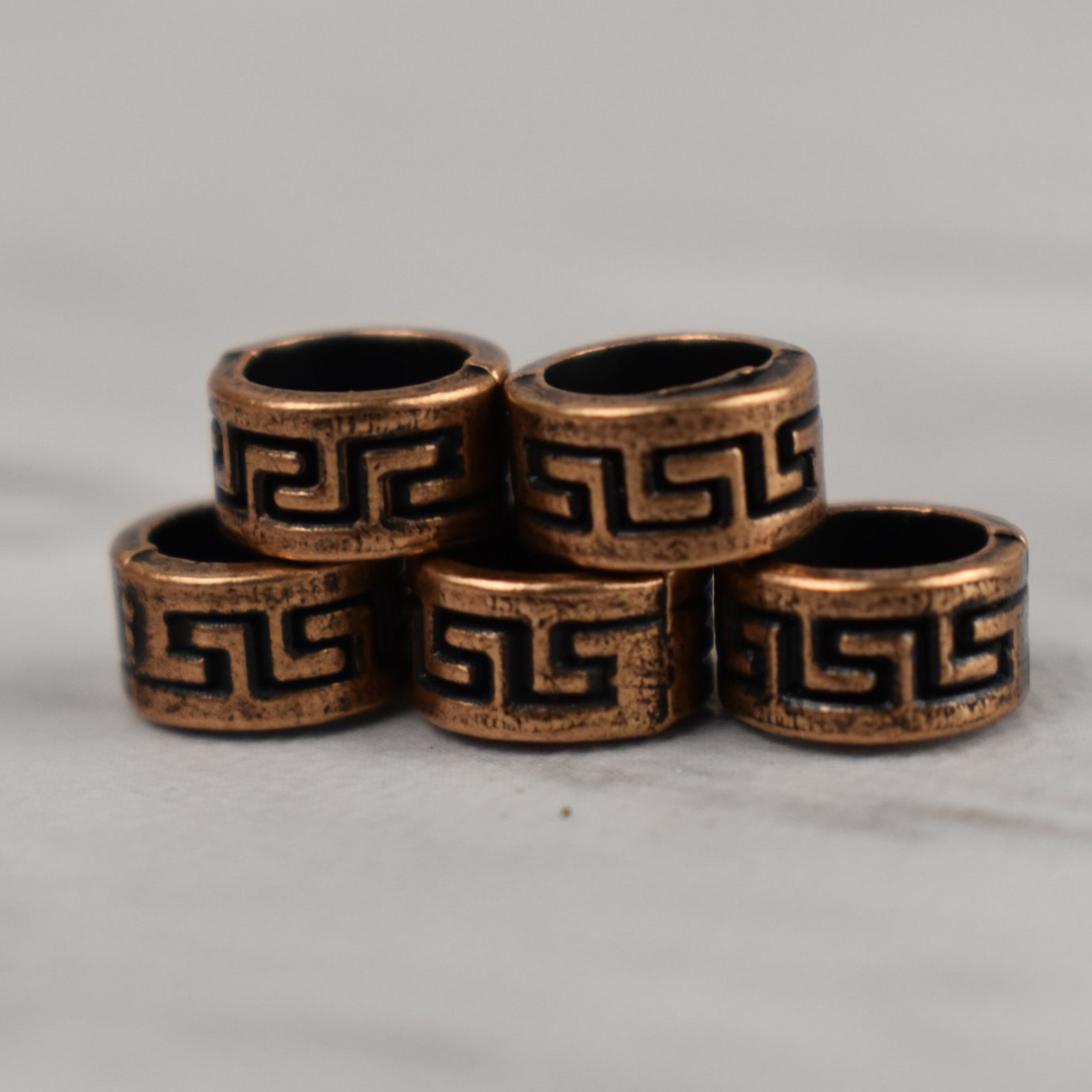 Beard Beads Set of 5 Copper Cuff Beard Beads 6mm Beard - Etsy