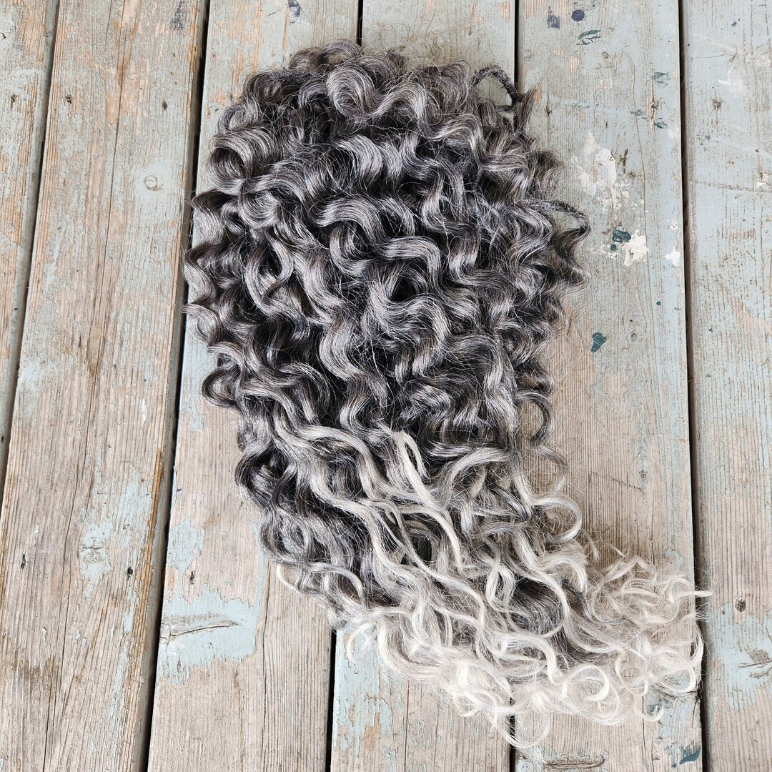 Gun Metal Gray Curly Dreads 22 READY TO SHIP - Etsy
