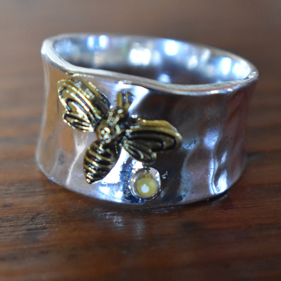 Silver & Gold Bee Dreadlock Tie Dread Accessory Loc Jewelry 18mm Loc ...