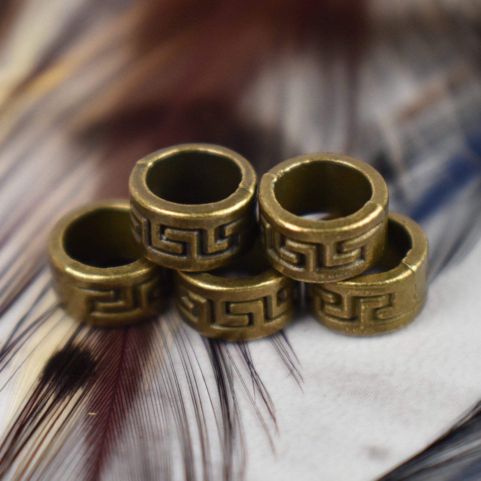 Beard Beads Set of 5 Copper Cuff Beard Beads 6mm Beard - Etsy