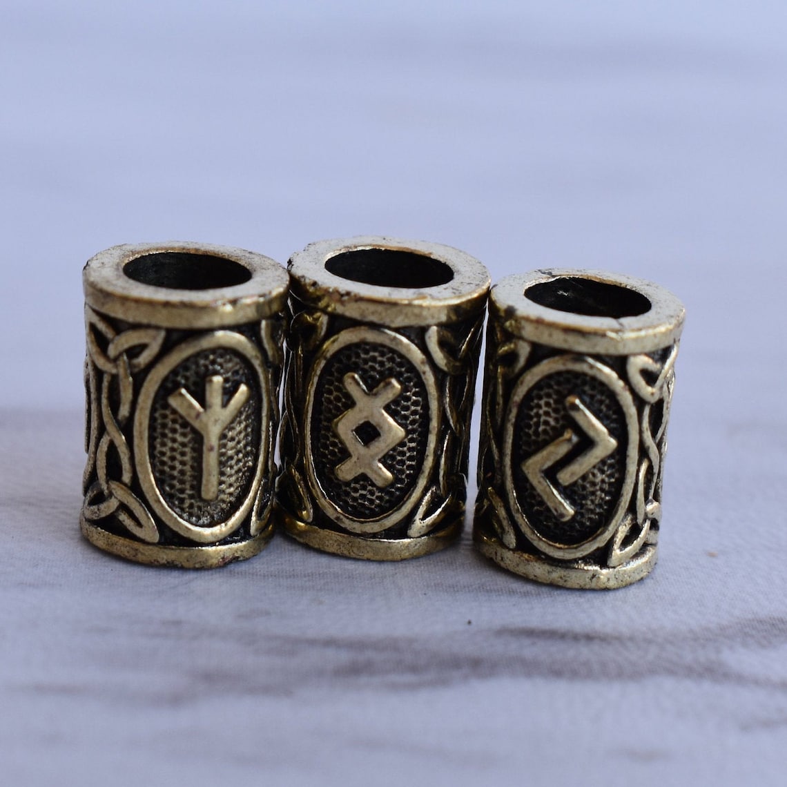 Set of 3 Stainless Steel Beard Beads Norse Viking Beard - Etsy