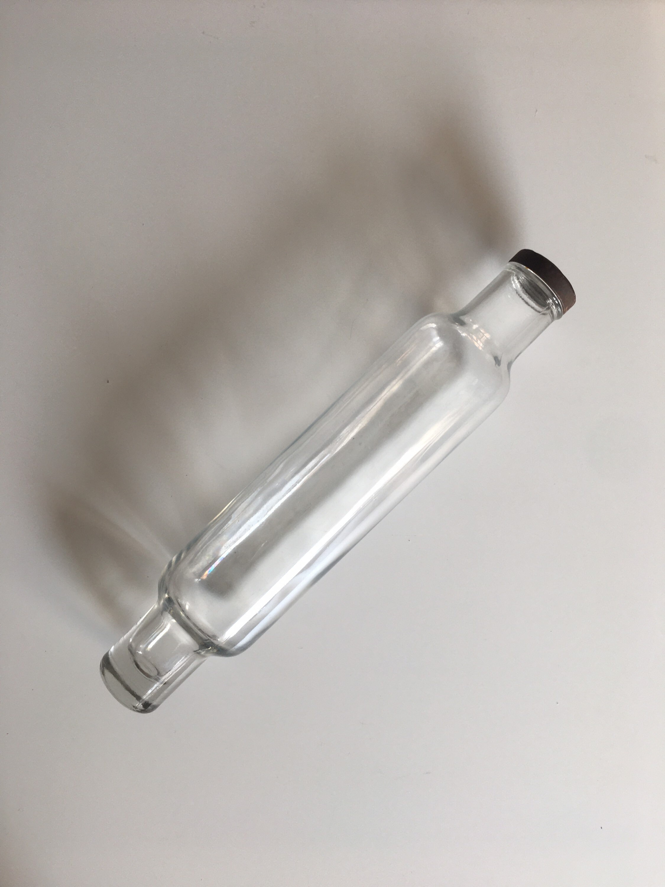 Antique Glass Rolling Pin With Lid / Farmhouse Kitchen Shabby Chic ...