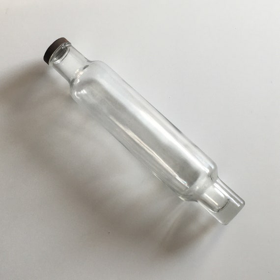 Antique Glass Rolling Pin With Lid / Farmhouse Kitchen Shabby - Etsy