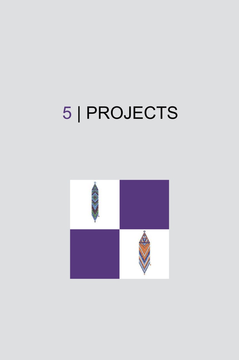 Brick Stitch Seed Bead Earrings. Book of Patterns 2. 21 Projects - Etsy