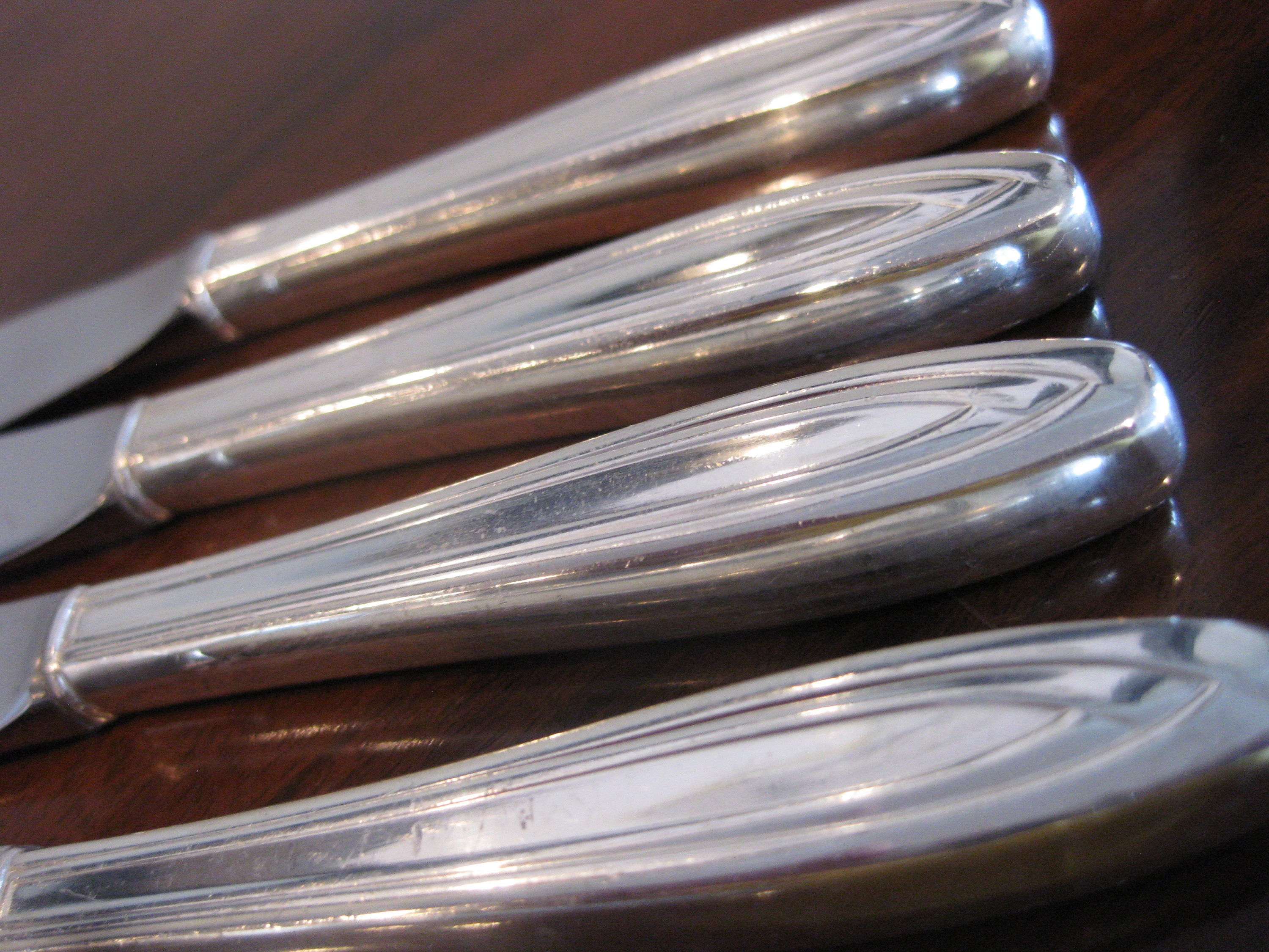 Vintage Hotel Silver, South Side Swedish Club, Four Butter Knives ...