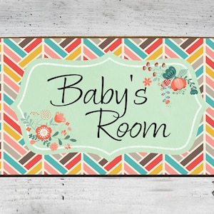 Kids Room Door Sign for Kid's Door. Baby Nursery Decor, Nursery Room ...