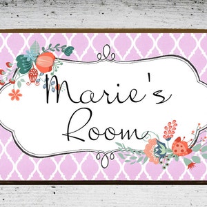 Door Plaque, Door Sign, Kids Room Sign, Kids Name Plate, Wooden Wood ...