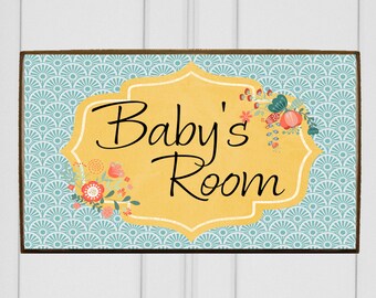 Kids Room Door Sign for Kid's Door. Baby Nursery Decor - Etsy