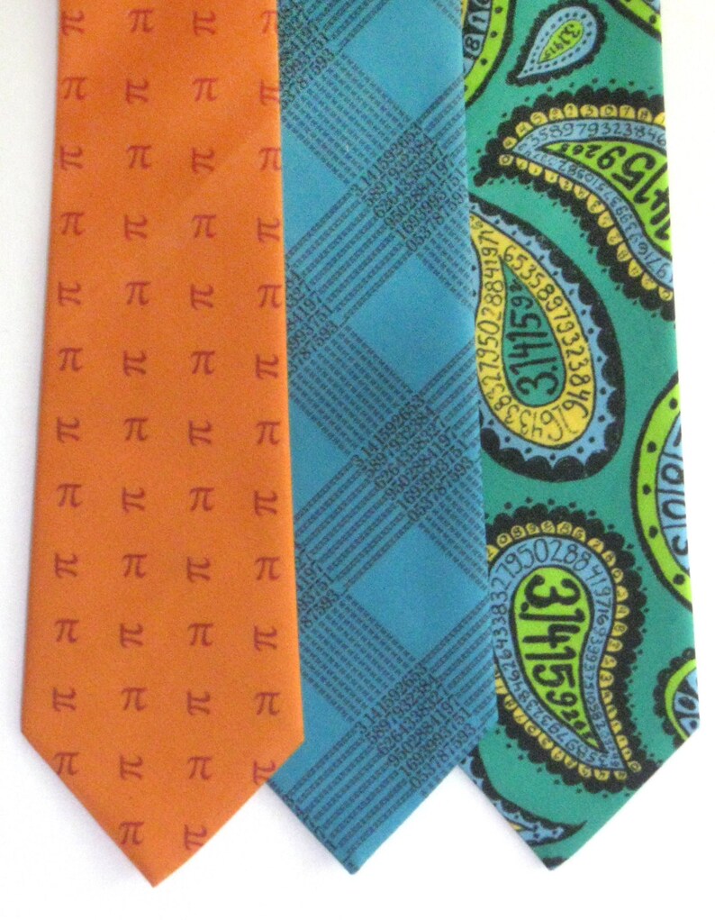 Pi Ties - Over 3.14159265359 Possibilities - Etsy