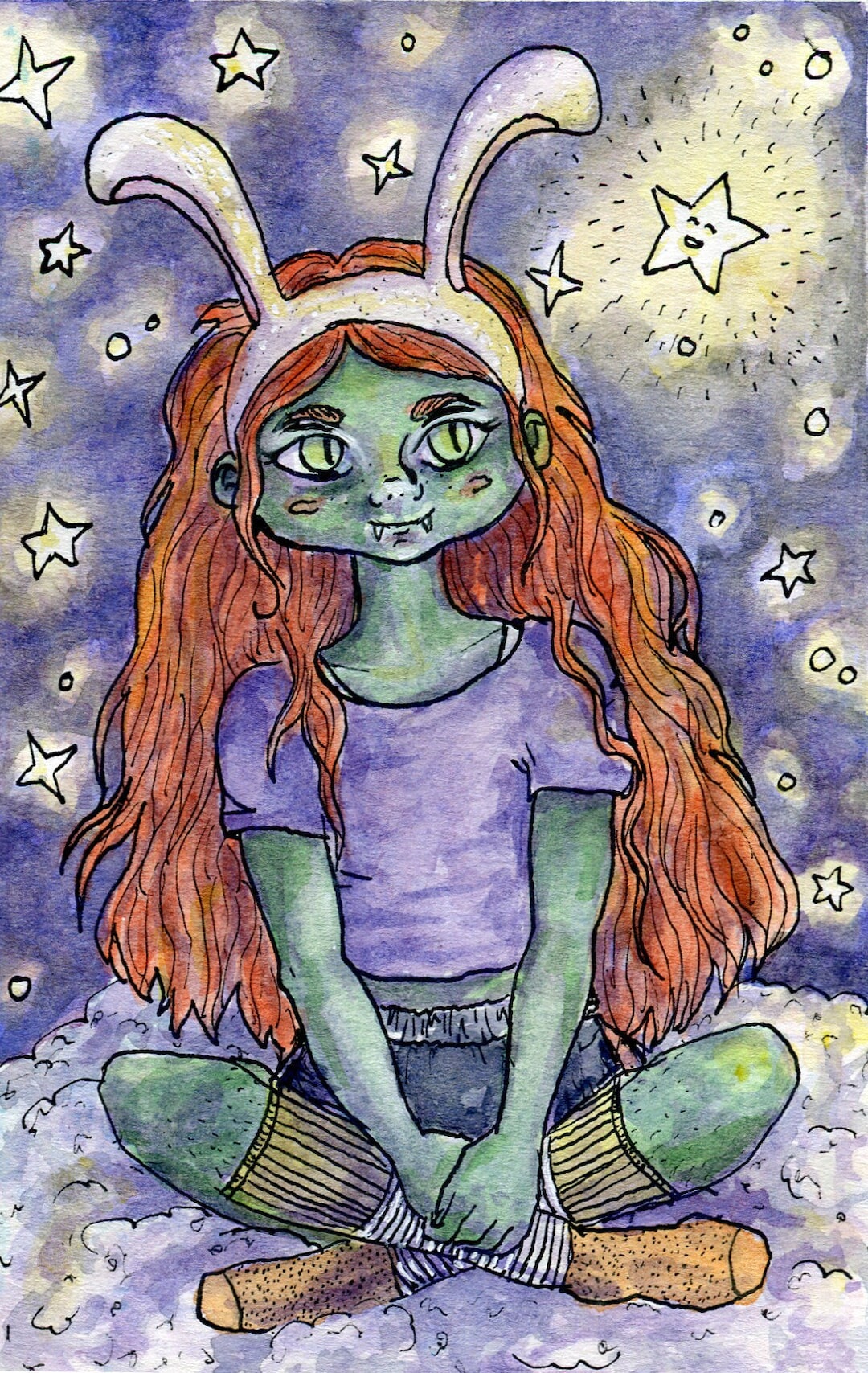 Art Print Watercolor Painting Lucky Star - Etsy