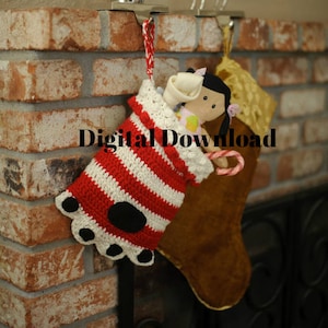 Pet Paw Christmas Stocking Crochet Pattern, Paw Print Sock, Crochet Dog ...
