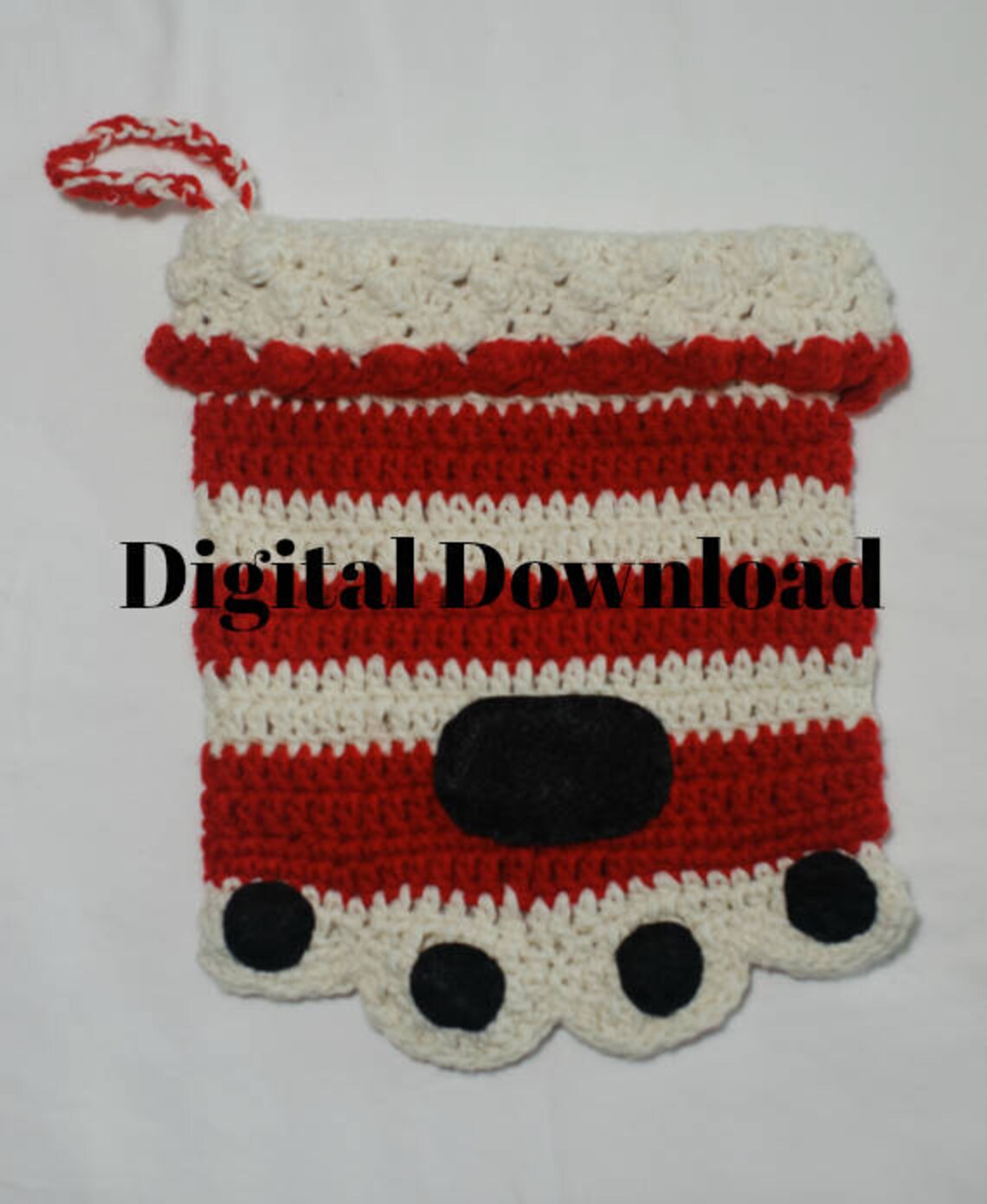 Pet Paw Christmas Stocking Crochet Pattern, Paw Print Sock, Crochet Dog ...