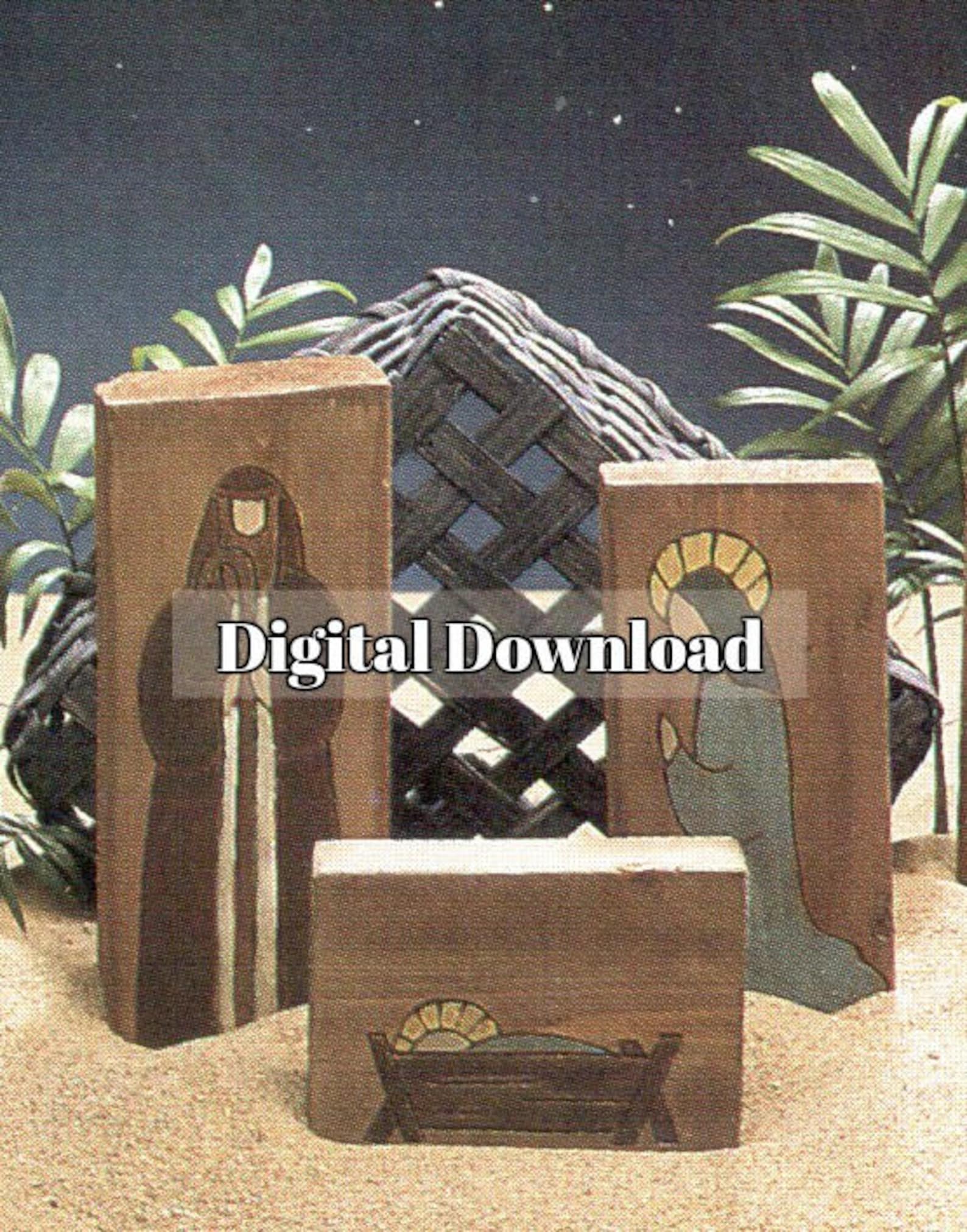 Wooden Nativity Block Pattern, Children’s Christmas Block, Nativity Set ...