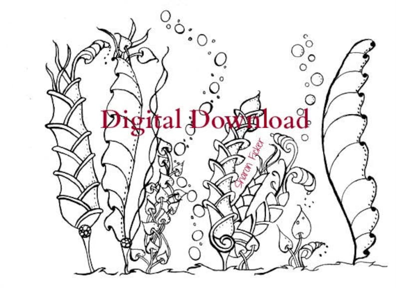 Adult Coloring Book Zentangle Under the Sea Art Therapy Vol - Etsy