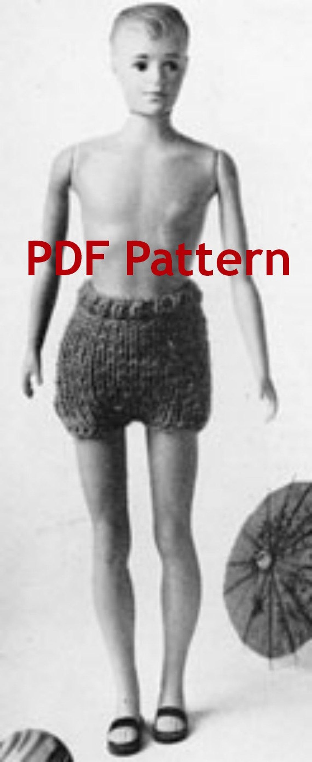 Barbie Ken Knit Swimsuit Patterns Vintage 1963 Digital Download - Etsy