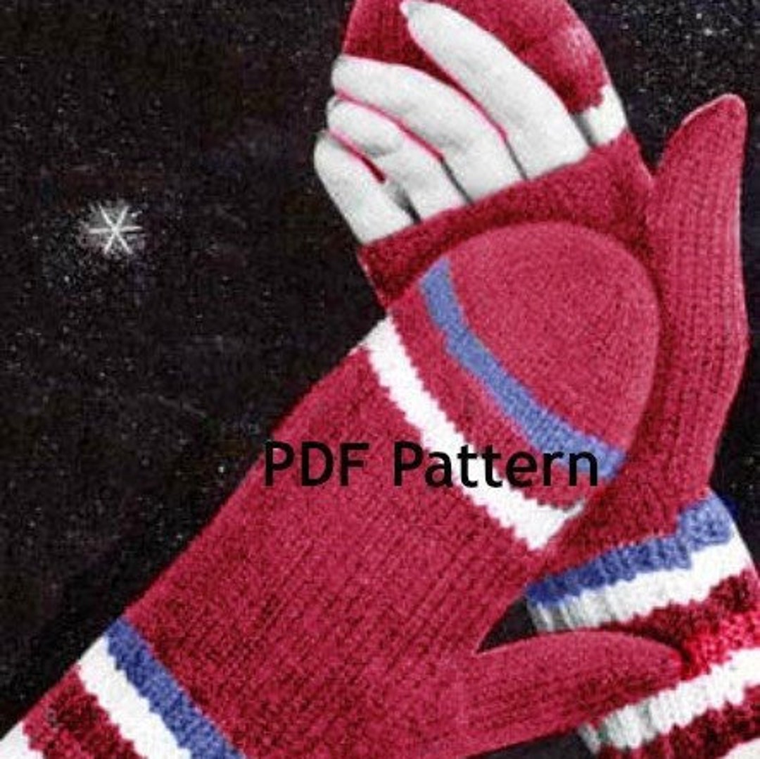 Women's Open Finger Mittens, Fingerless Gloves, Vintage 1953 Knit ...