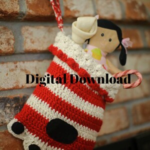 Pet Paw Christmas Stocking Crochet Pattern, Paw Print Sock, Crochet Dog ...