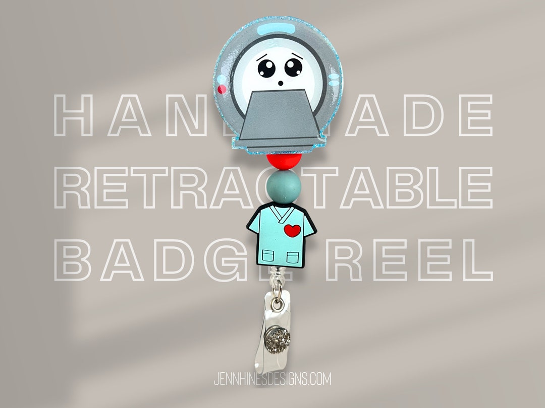 MRI Tech Radiology Badge Reel Cute Badge Holder Nurses Retractable Name ...