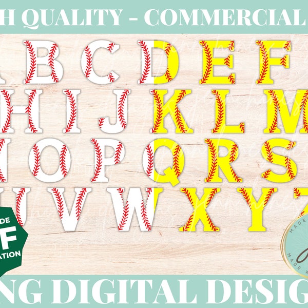 Baseball Letters - Etsy