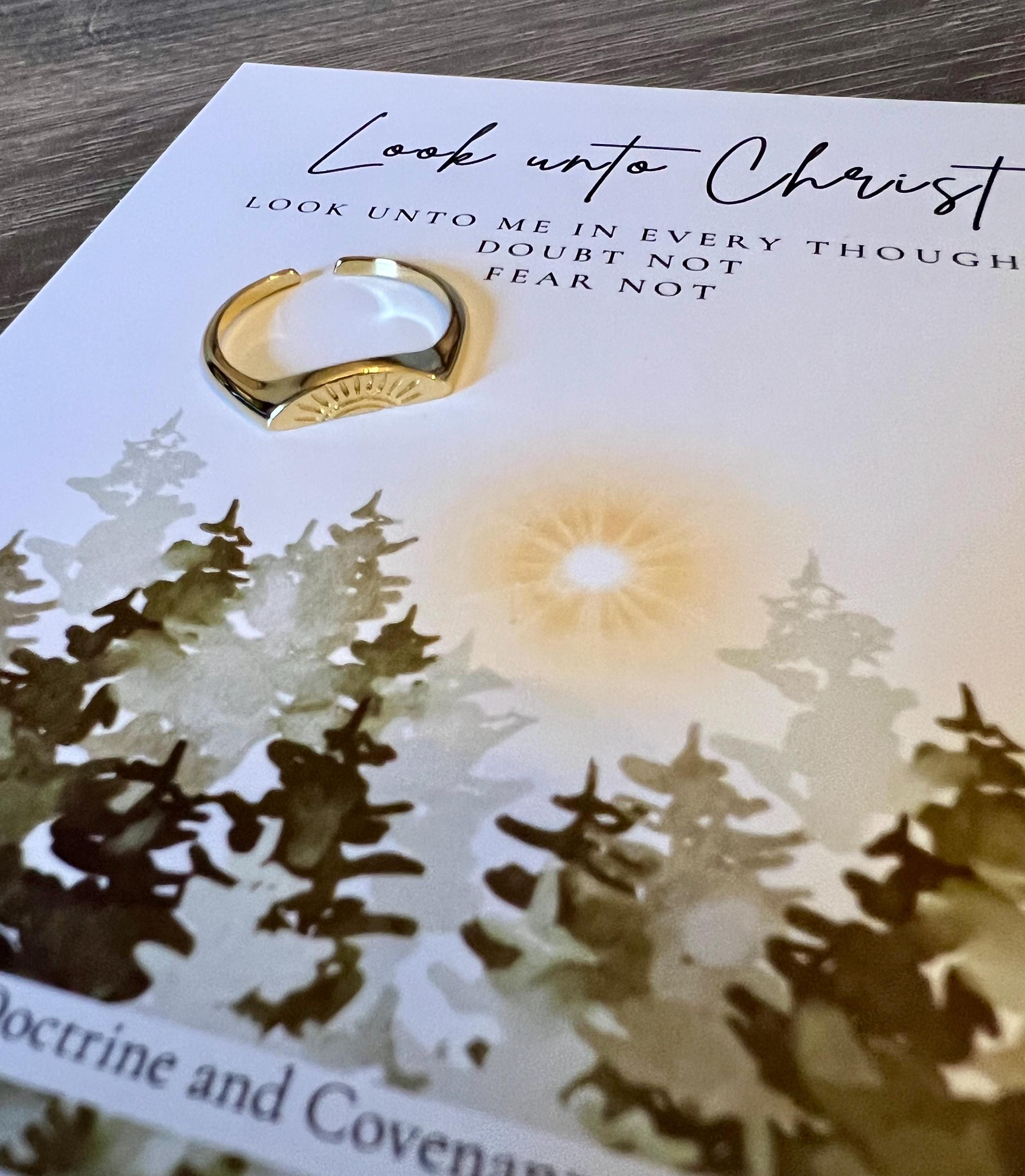 SUN RING Look Unto Christ Rings Missionary Yw Young Women Birthday ...