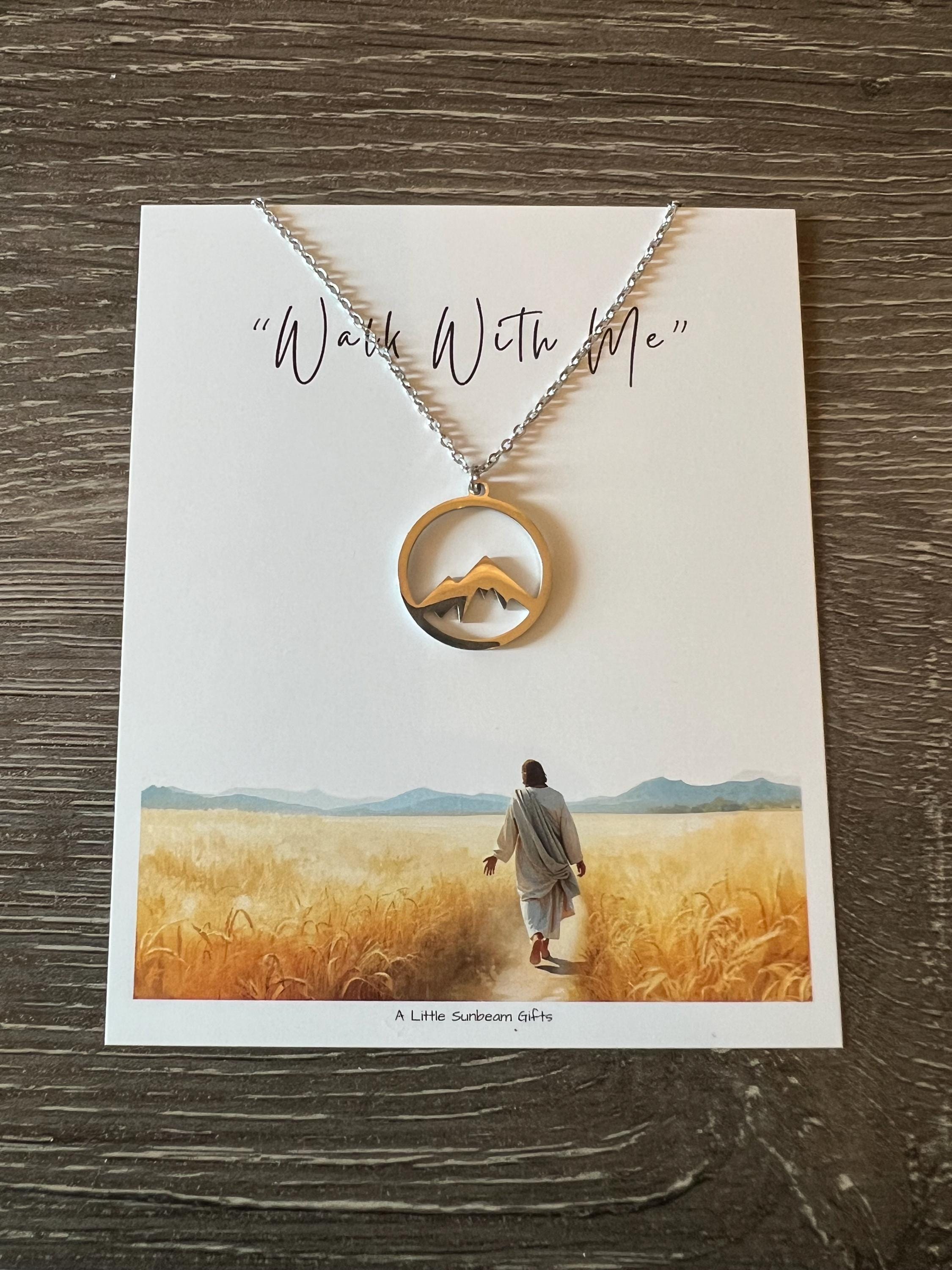 Walk With Me Lds Youth Theme Mountain Necklace Young Women Yw Birthday ...