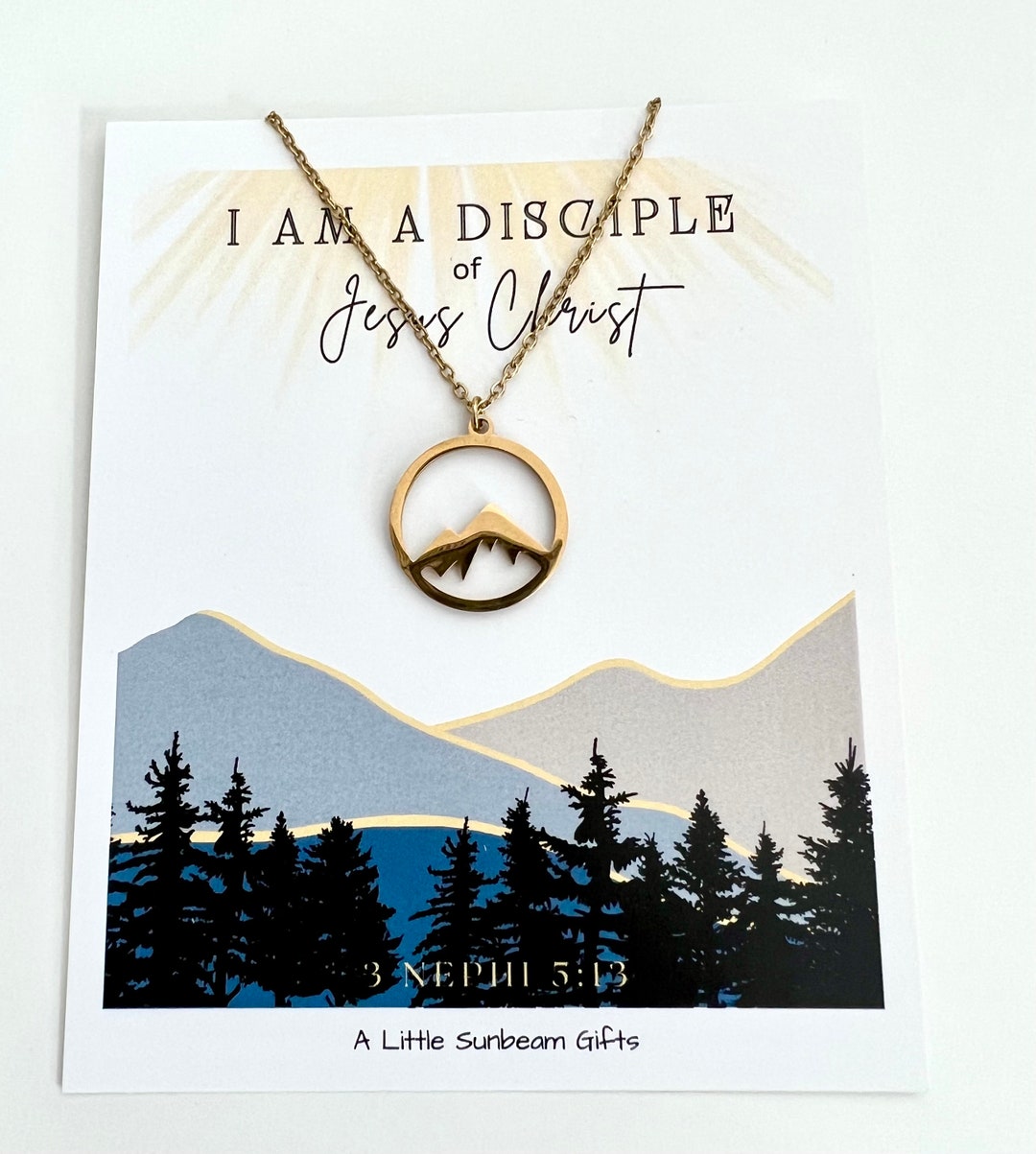 2024 Youth Theme Mountain Necklace Young Women YW I Am A Disciple of ...
