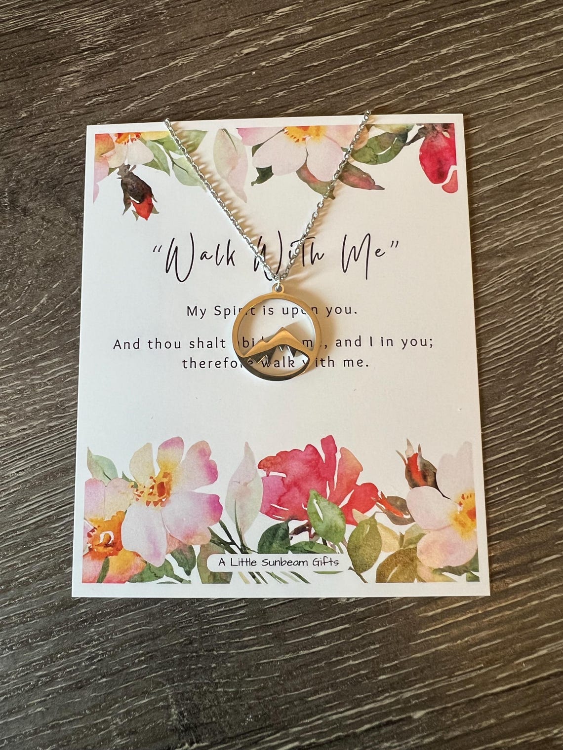 Walk With Me Lds Youth Theme Mountain Necklace Young Women Yw Birthday ...