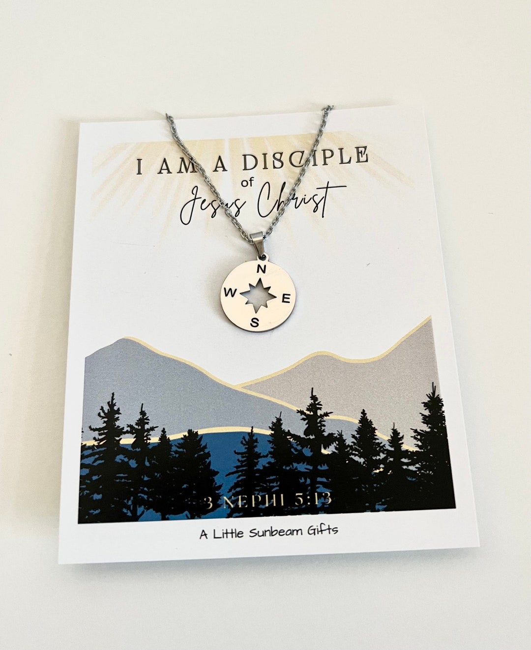 I Am A Disciple of Jesus Christ COMPASS Necklace Christmas Gift ...
